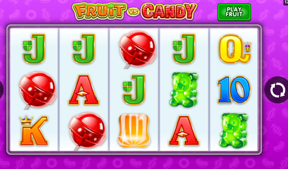 Fruit vs Candy slot review - MicroGaming slot - € 250 bonus