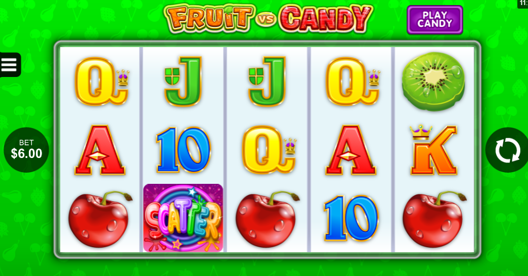 Fruit vs Candy slot review - MicroGaming slot - € 250 bonus